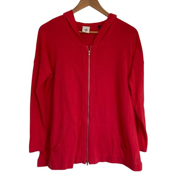 CAbi | Sweaters | Cabi Womens Beachcomber Zip Front Hoodie Red Size Xs ...